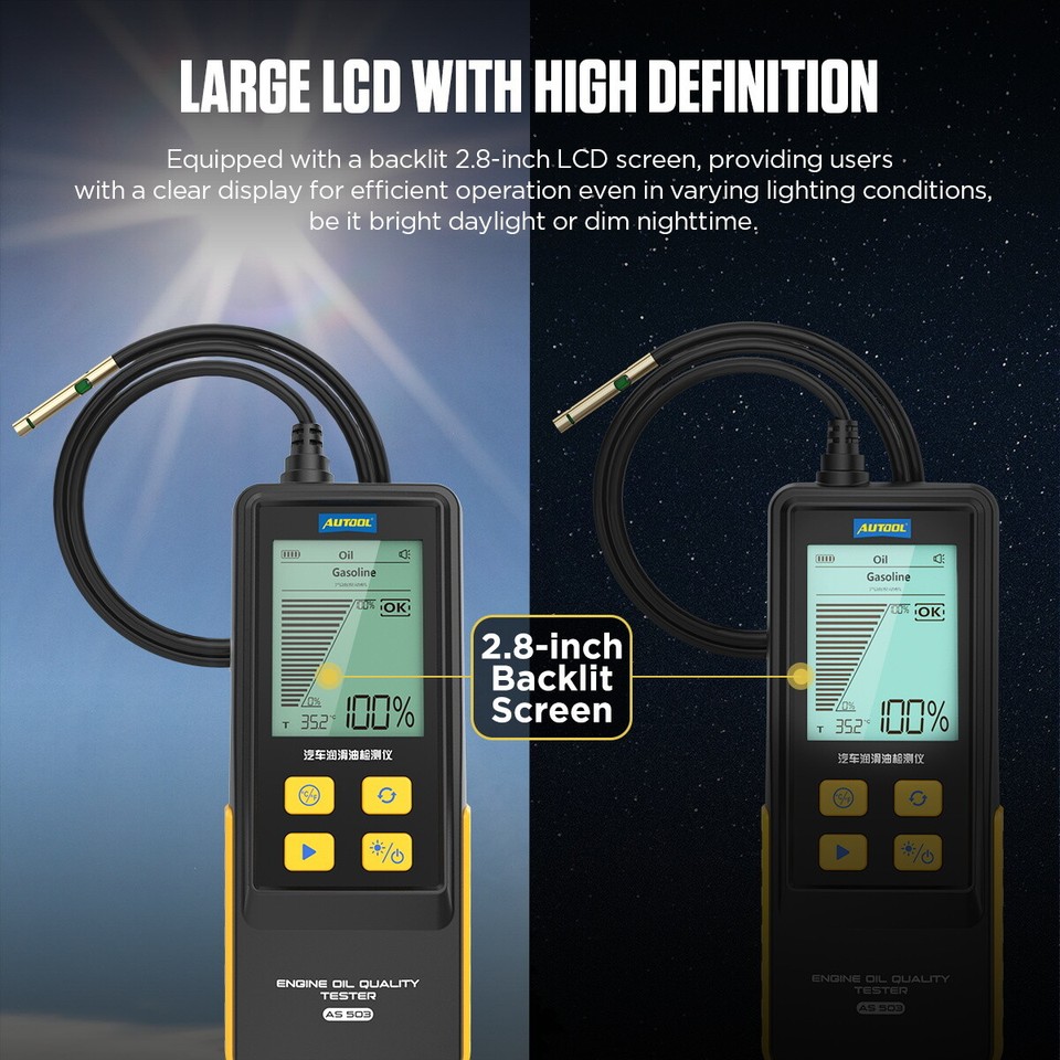 Engine Oil Tester Auto Gasoline Diesel Engine Oil Quality Detector ...