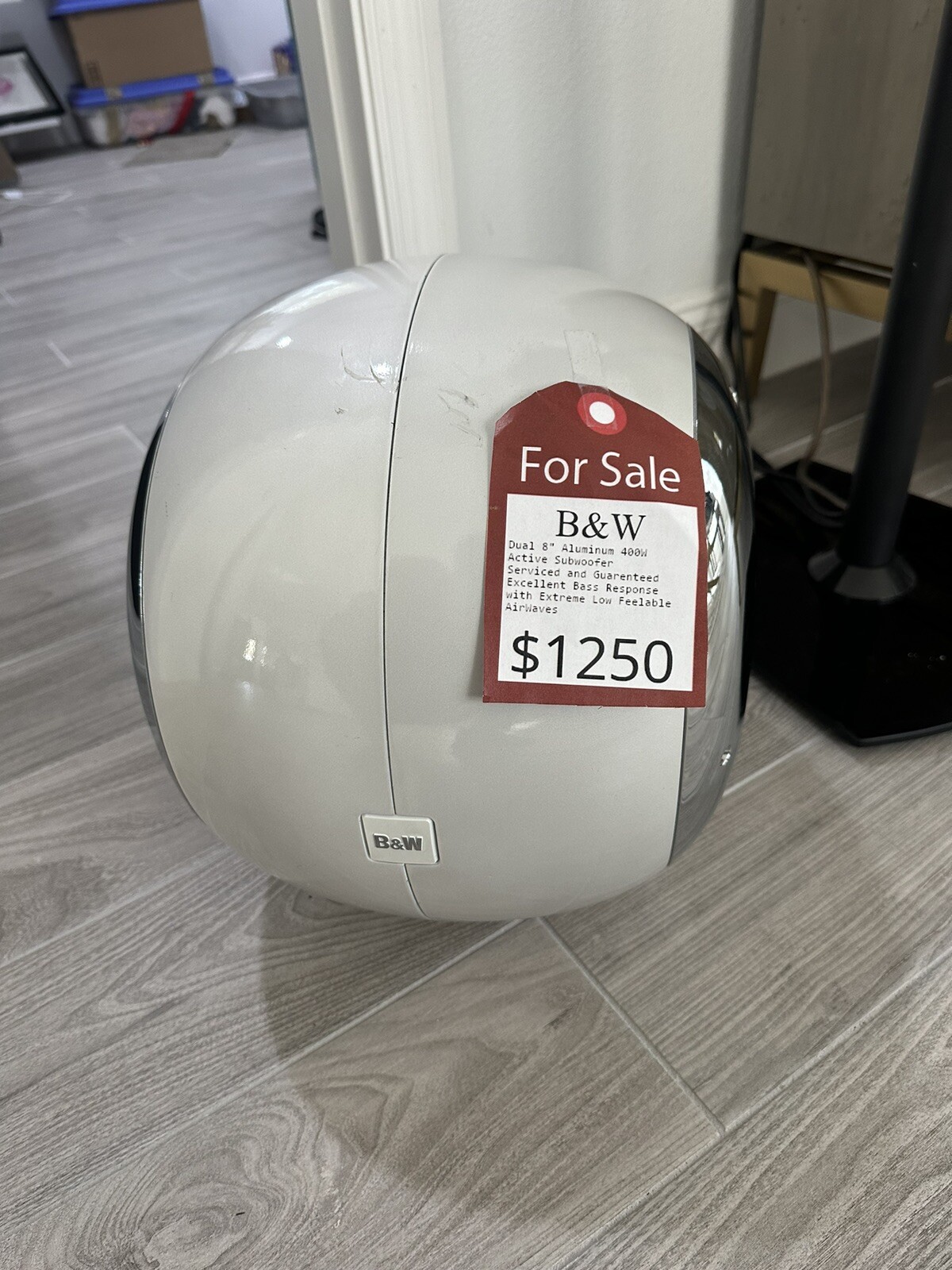 Bowers & Wilkins B&W PV1 HiFi Active Closed-Box Subwoofer AS İS WHERE ...