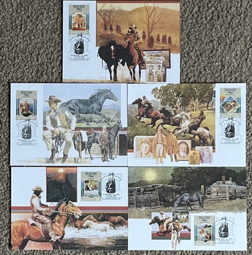1987 THE MAN FROM SNOWY RIVER BANJO PATTERSON DECIMAL STAMP MAXICARD ...
