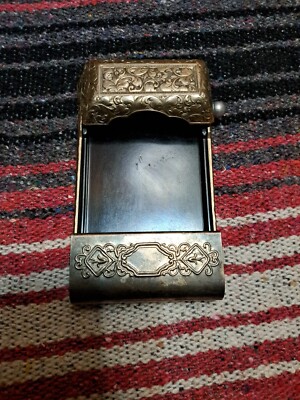 Vintage Metal Desktop Notepad Holder with non-working light & removable ...