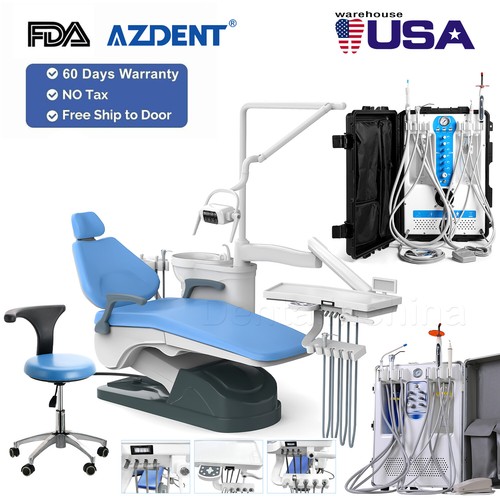Dental Unit Chair Computer Controlled DC Motor + Stool /Moblie Delivery ...
