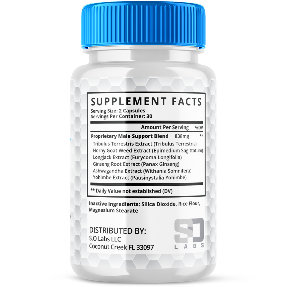 Alpha Labs Male Health Pills for Vitality and Performance Support (2 ...