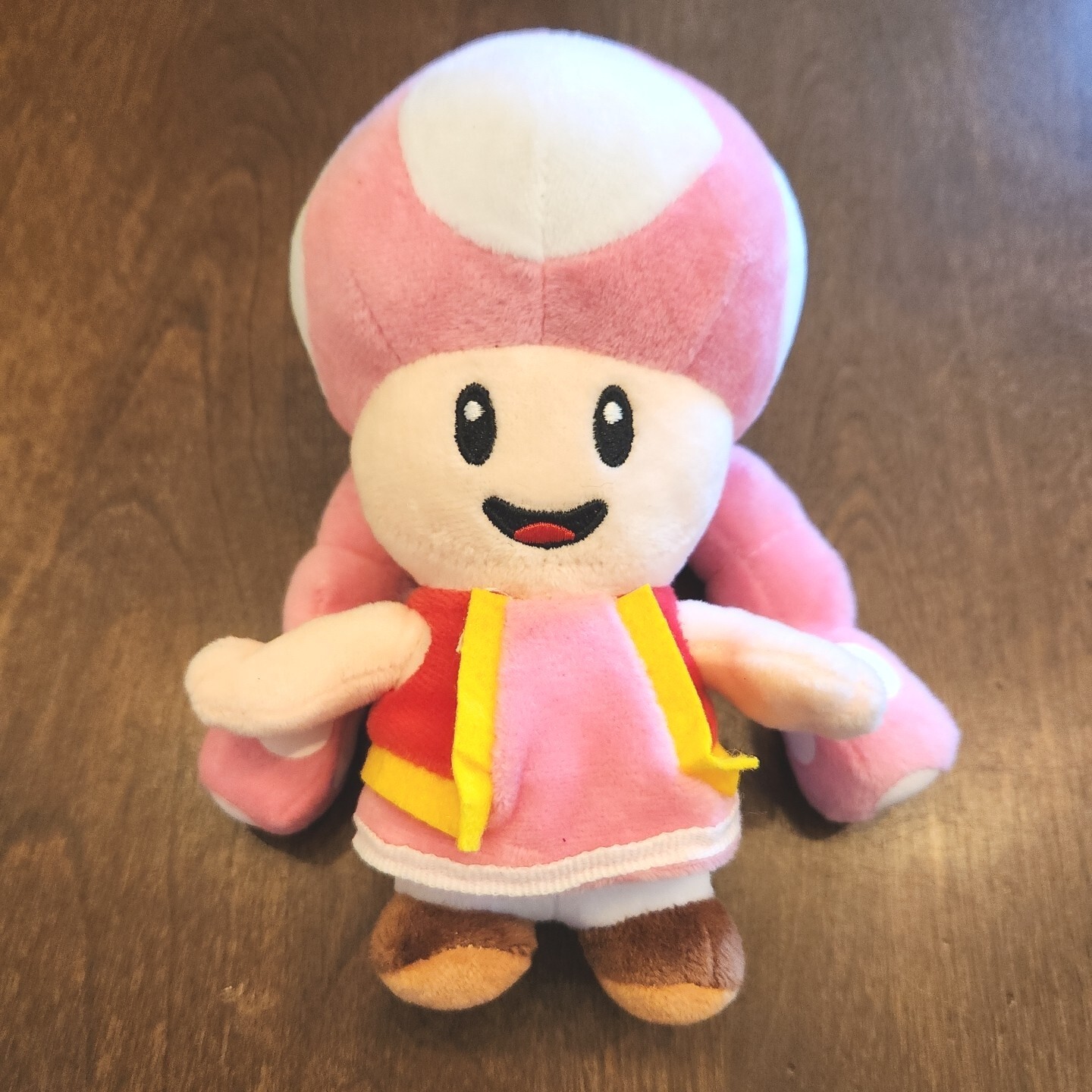 Super Mario Toadette Mushroom Pink Kinopiko Sanei Plush 7.5" Toy Doll ...