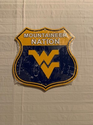 West Virginia Mountaineers NCAA Metal Route Road Sign 11" x 11 ...