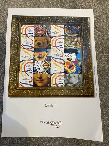“Smiler’s” GB Stamp show 2000 1st class x 10 Mint Stamps set Sheet.FV£ ...