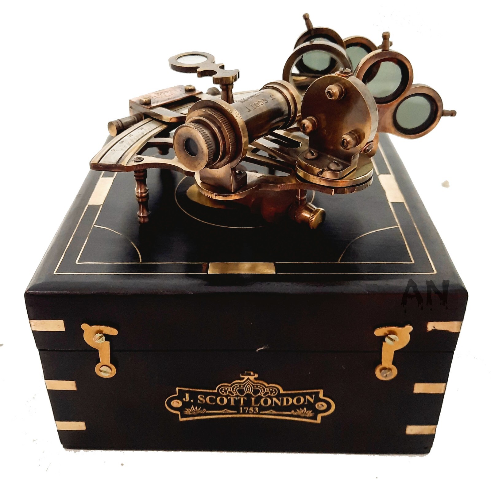 Collectable Antique Brass Nautical Marine Sextant Navigation Instrument ...