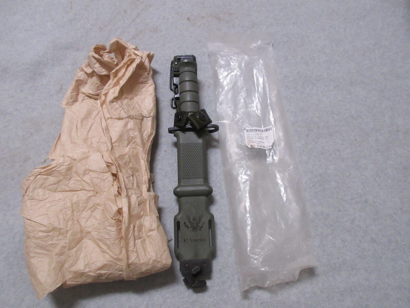 0NTARIO M9 Fixed Blade/Saw Tooth M9 & Sheath- USA - UNISSUED 82 ND AB ...