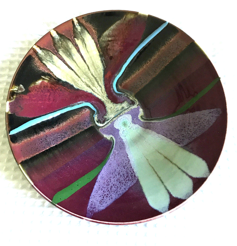 Matthew Patton Pottery Wall Platter Bowl Signed 13" Abstract Fine Art ...