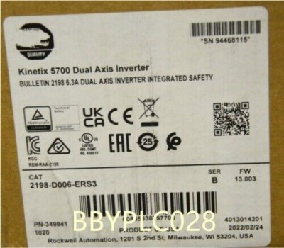 New Factory Sealed AB 2198-D006-ERS3 / B Kinetix 5700 Dual Axis Module ...