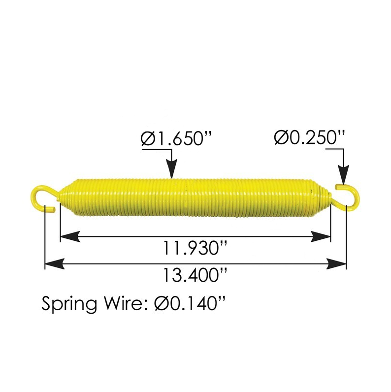 KENWORTH HOOD SPRING K224-95 Yellow, T400, T450, T800, 1998- 2003 | eBay