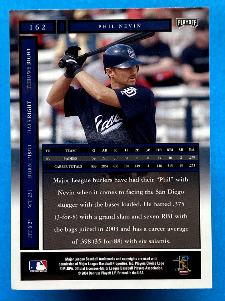 2004 Playoff Honors Phil Nevin #162 | eBay
