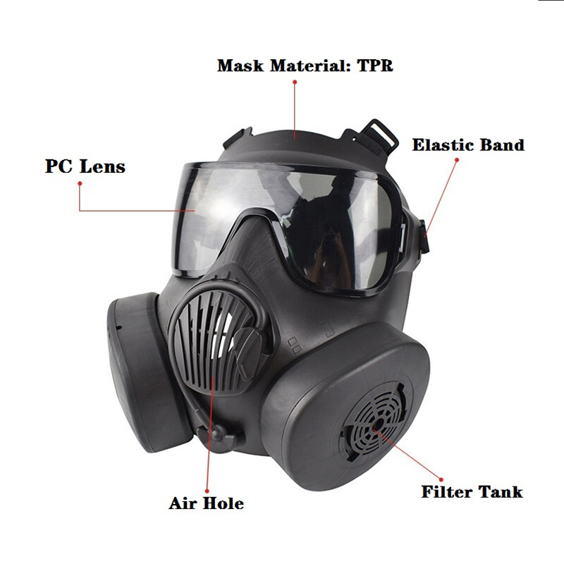 US M50 Tactical Gas Mask Outdoors CS Wargame Cosplay Prop Full Mask ...
