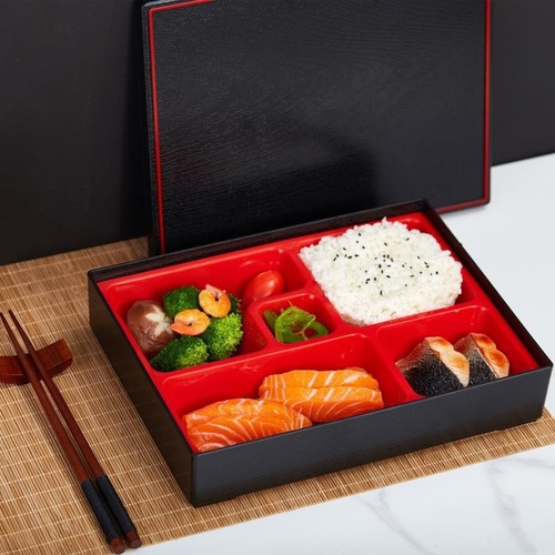 Compartments Japanese Lunch Boxes Rice Sushi Catering Container Sushi ...