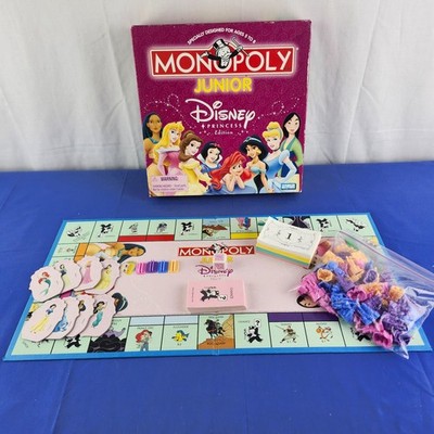2004 Monopoly Junior Disney Princess Edition Jasmine Mulan Ariel ...