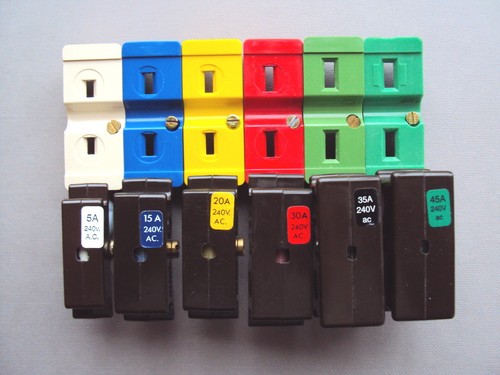 WYLEX HRC CARTRIDGE FUSE ASSEMBLY 5 15 20 30 35 40 45 WITH WITHOUT BASE ...