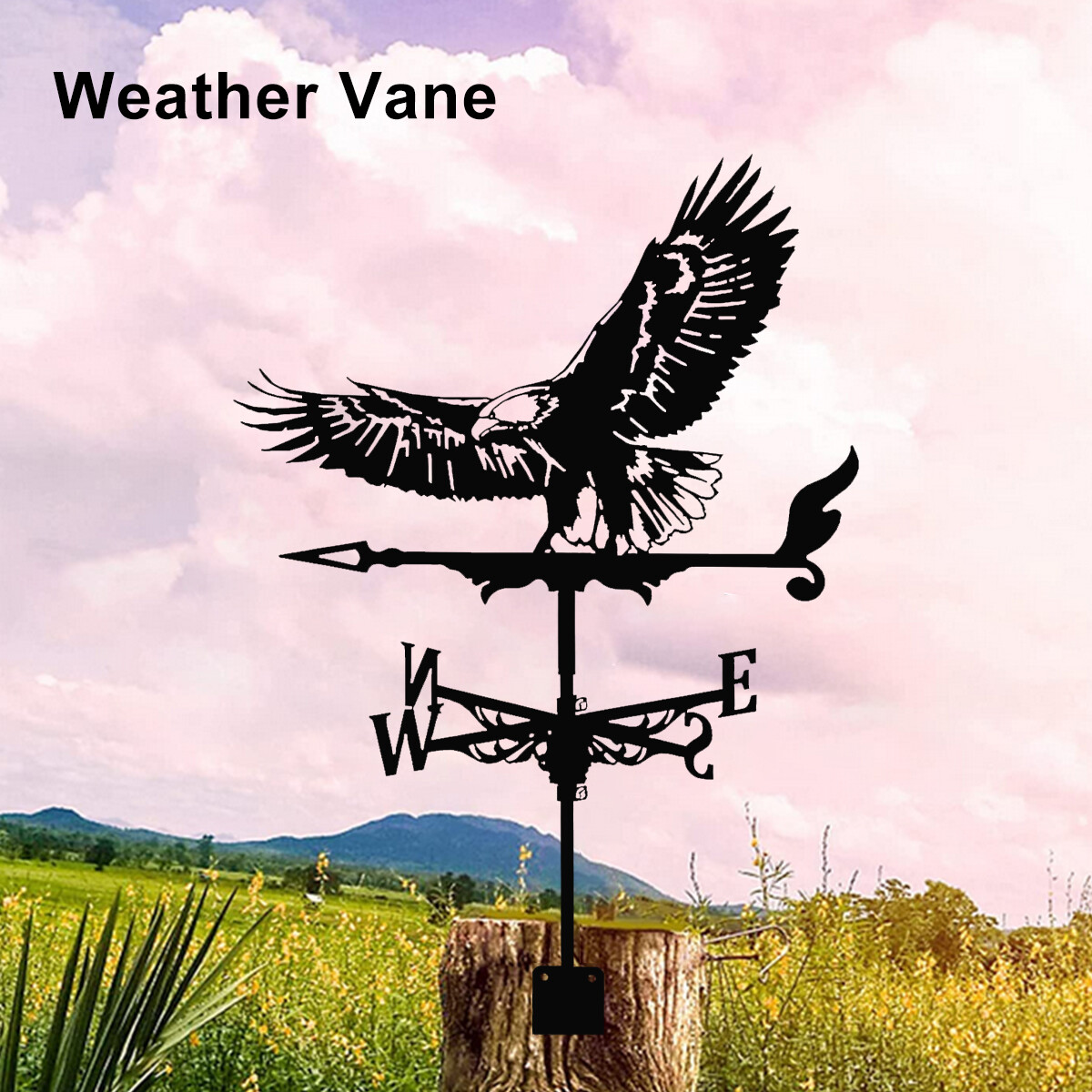 Weather Vane Metal Weather Resistant Wind Direction Indicator Retro ...
