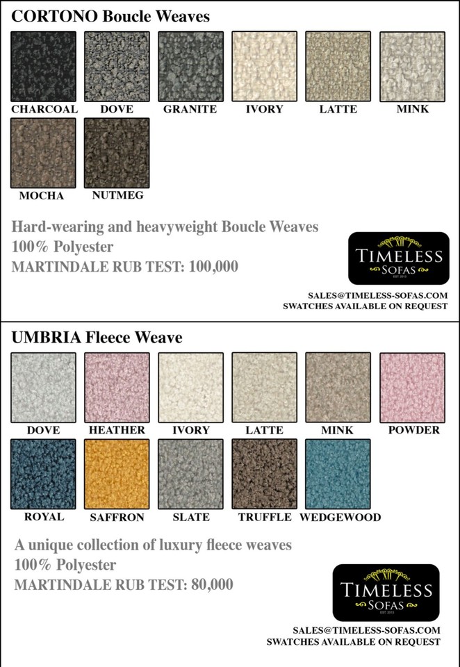 Booth Seating in Neutral Mink Boucle Fabric 1200mm tall Dining Bench £ ...