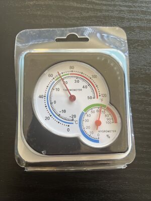 Humidity and Temperature Reader, Black Analog Thermometer and ...