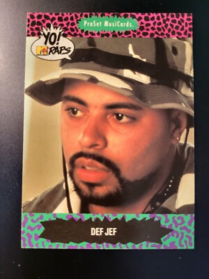 1991 ProSet MusiCards YO MTV Raps Def Jef RC card #113 | eBay