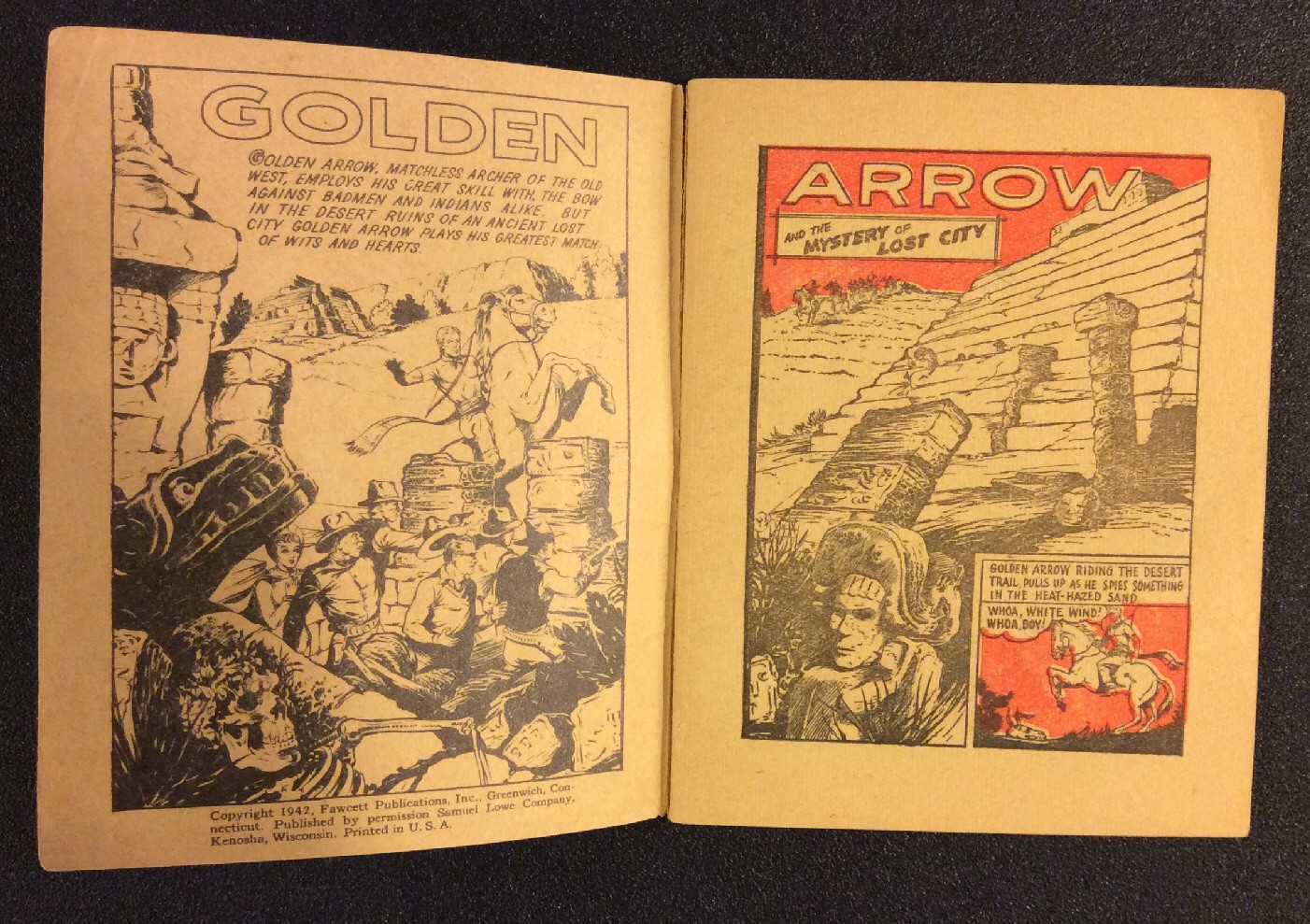 GOLDEN ARROW Comic Book MIGHTY MIDGET 1942 GOLDEN AGE Samuel Lowe ...