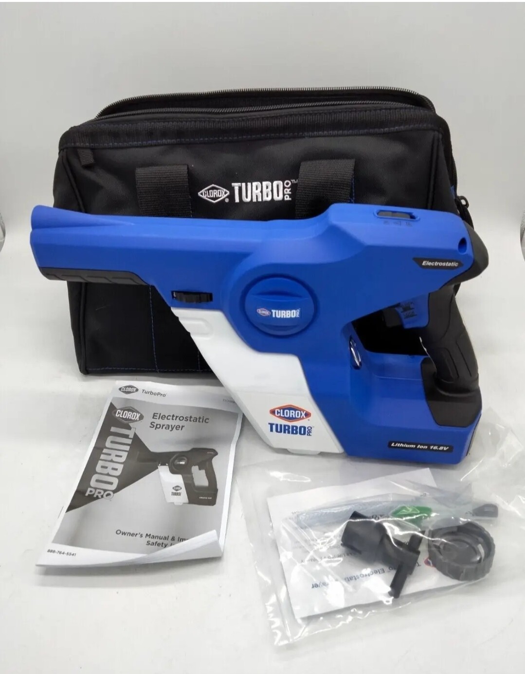 Clorox turbo pro electrostatic sprayer Cordless battery rechargeable ...