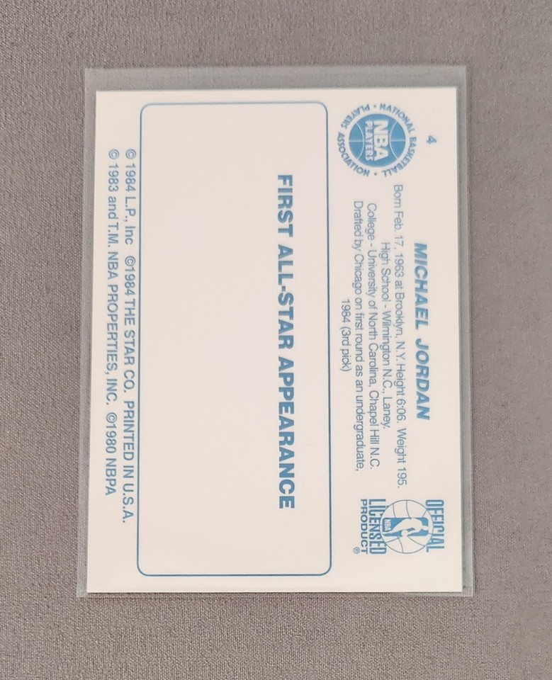 1985 Star Lite All-Stars Michael Jordan #4 (Read Description) Likely ...