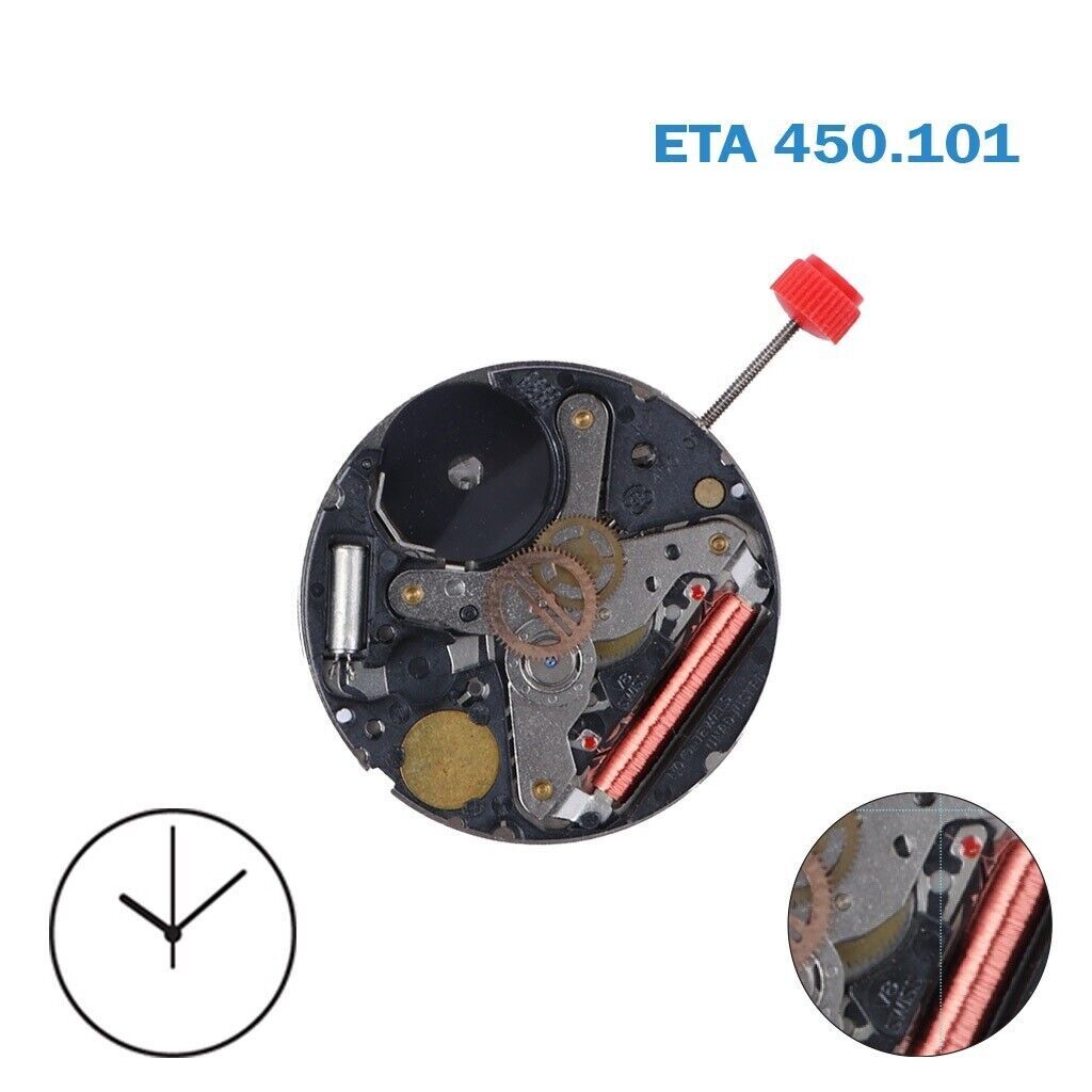 ETA 450.101 Swiss Made Movement, 3 Hands, Analog Quartz Movement. | eBay