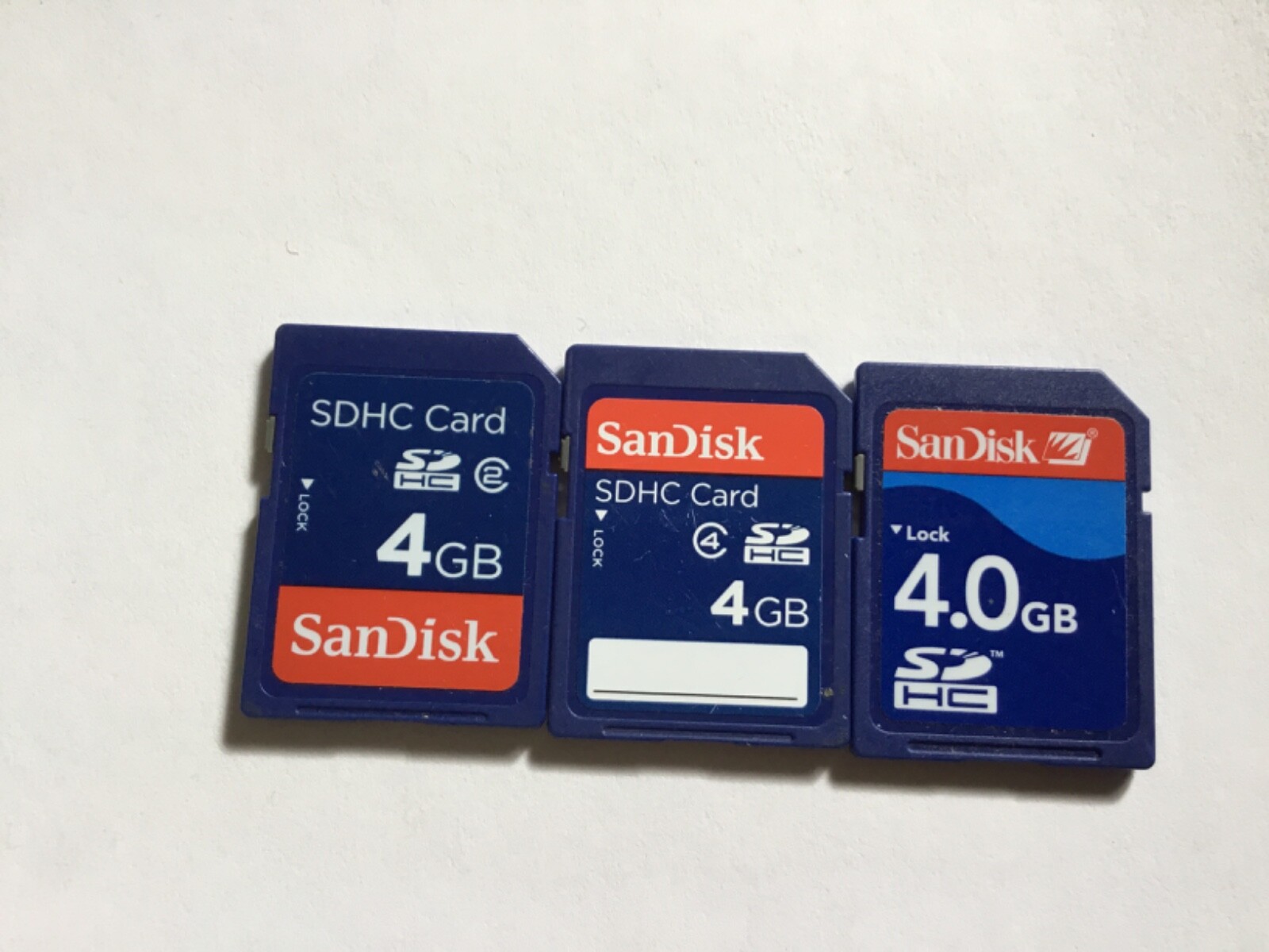 Lot of 3pcs 4gb Sandisk SDHC MEMORY CARDS NIKON CANON SONY CAMERAS | eBay