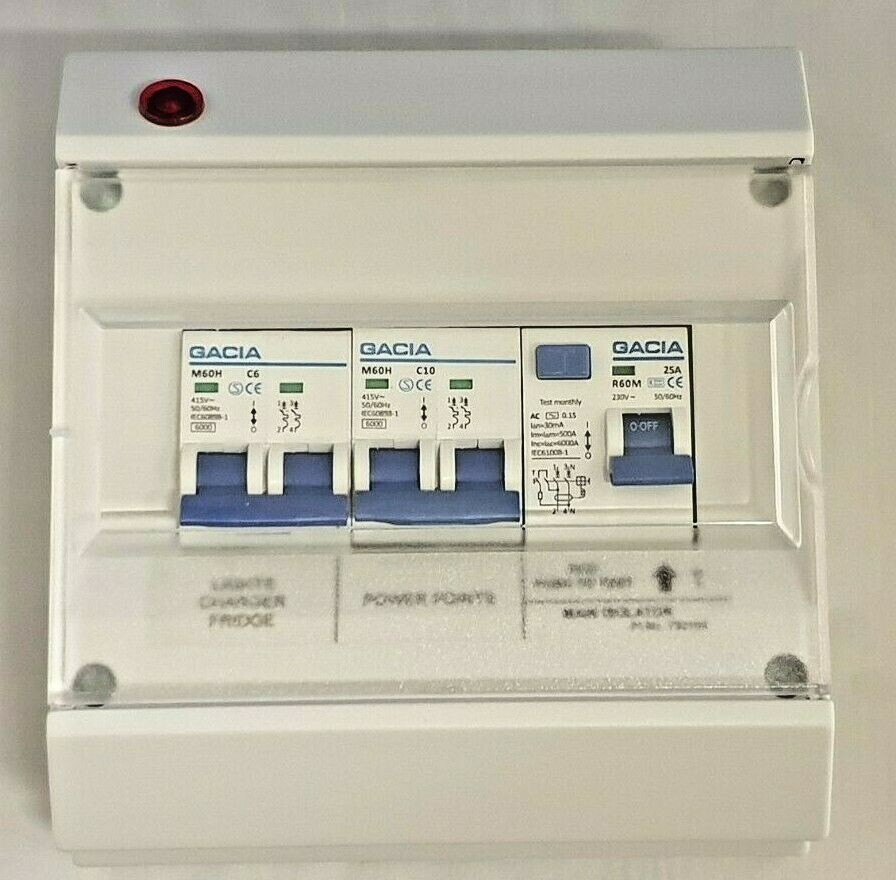 Deluxe Caravan Mains Fuse Box RCD Consumer Unit - Caravan / Motorhome ...