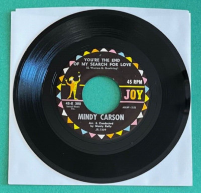 Mindy Carson - 45RPM - A Little Love, You're The End Of My Search For ...