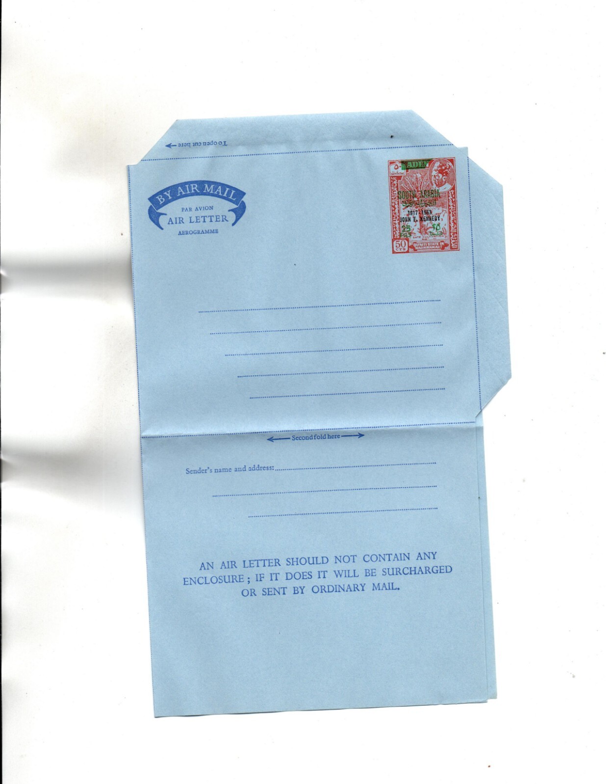 South Arabia overprinted ADEN -Quati State -JOHN F.KENNEDY,Minkus cat# ...