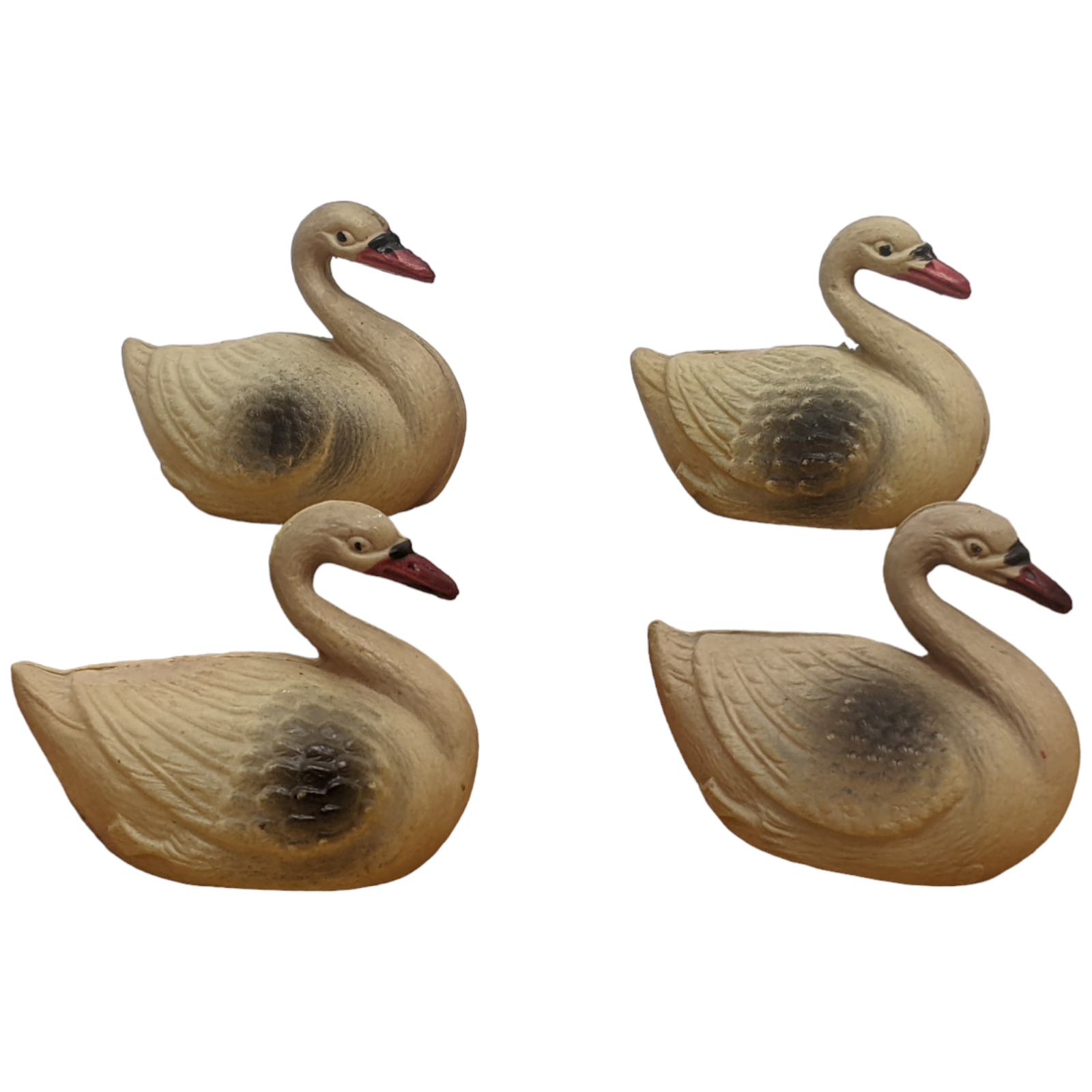 Celluloid Swan 4 Piece Set Flock Gaggle Miniature Plastic Toy Vtg | eBay
