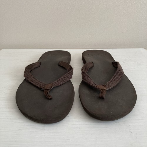 REEF Brown Flip Flop Thong Sandals Braided Straps Size 9 Comfortable ...