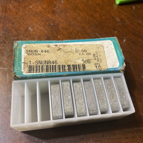 Qty.7 Greenleaf Carbide Inserts SNUN-846 .005H G-50 (I31) | eBay