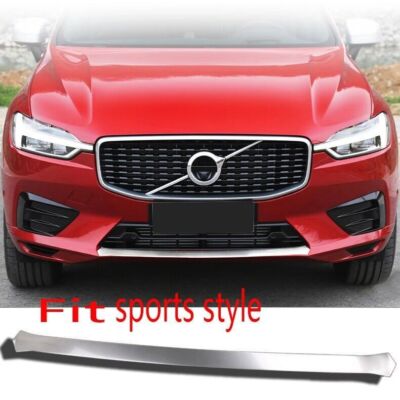 For Volvo XC60 2018-2021 silver steel Front Bumper Lip Bottom Guard ...