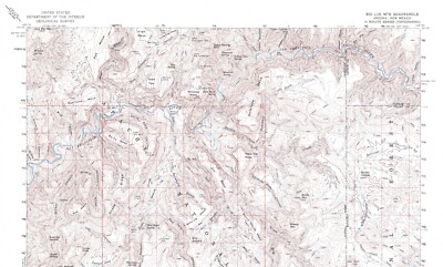 Big Lue Mts. Quadrangle Arizona-New Mexico 1962 Map USGS 15 Minute ...