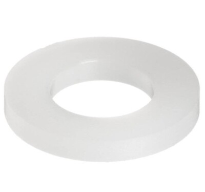 Qty 100 Nylon Flat Washer M24 (24mm) x 44mm x 4mm White Spacer Plastic ...