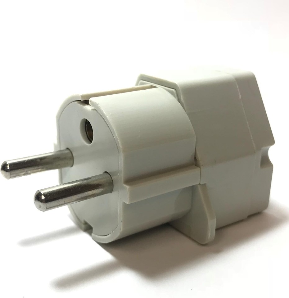 German Grounded Travel Plug Adapter USA US AU To Germany Type F Outlet ...