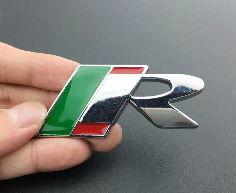 Chrome Metal R Sport Car Front Grille Grill Emblem Badge Decal Sticker ...