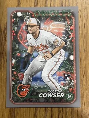 2024 TOPPS HOLIDAY ROOKIE #H-170 COLTON COWSER ORIOLES CHECK THIS OUT ...