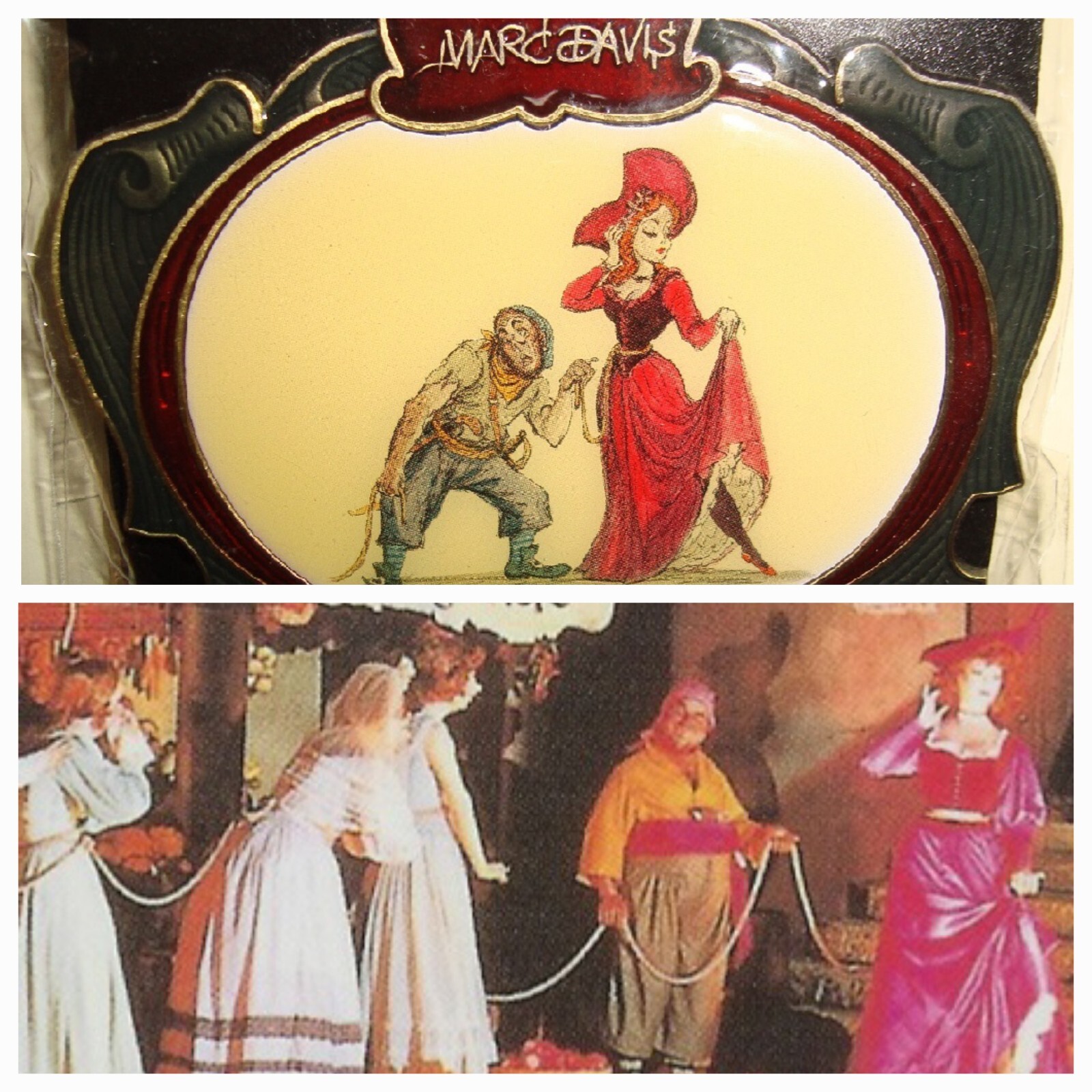Disney Pirates Caribbean Marc Davis Concept Art Redhead Auction Pin w ...
