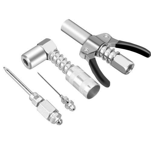 4pcs Grease Gun Fitting Tool Kit 90 Degree Coupler Adapter Needle Tips ...