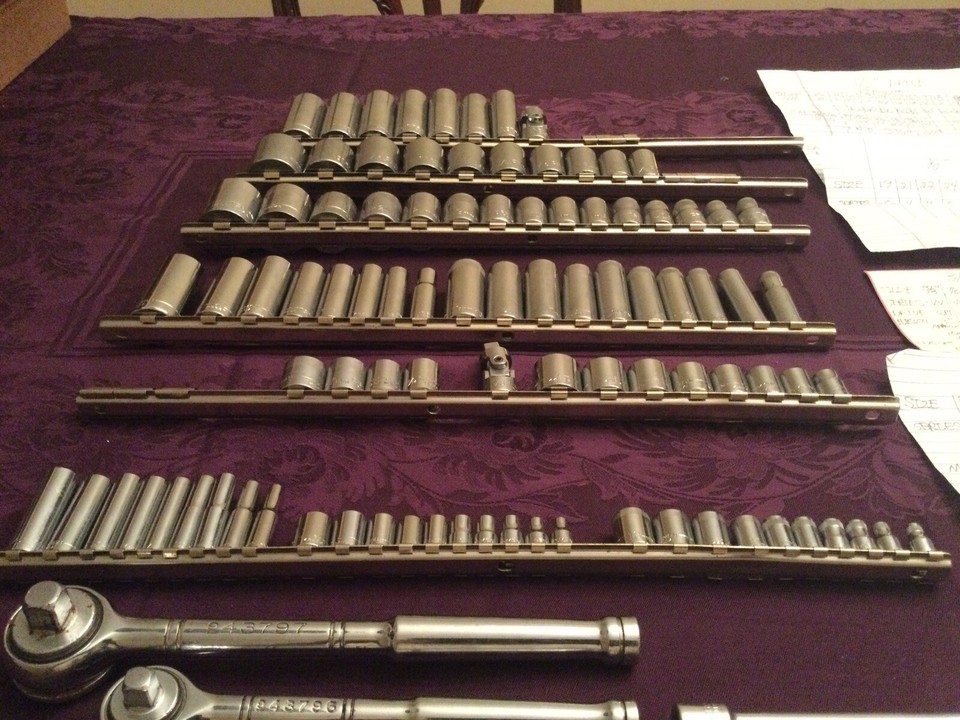 Sears CRAFTSMAN SOCKET SET, 105 pce, 1/4,3/8, 1/2” Drives, Ratchets ...