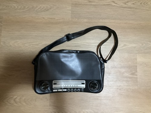 Radio Stereo Black Faux Leather Bag | eBay