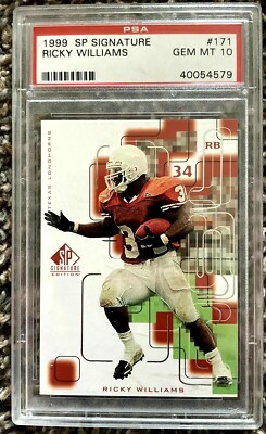 Ricky Williams 1999 SP Signature Rookie Card#171 GEM Graded PSA10 ...
