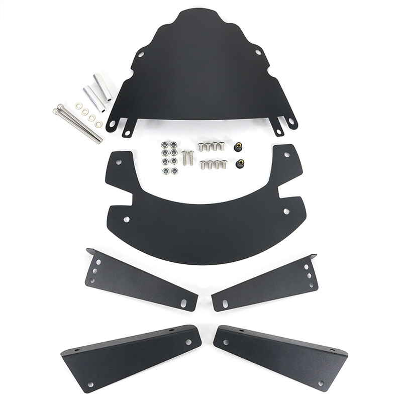 Fit For 2008-2018 Kawasaki KLR650 Height Adjust Lifter Windshield Rally ...