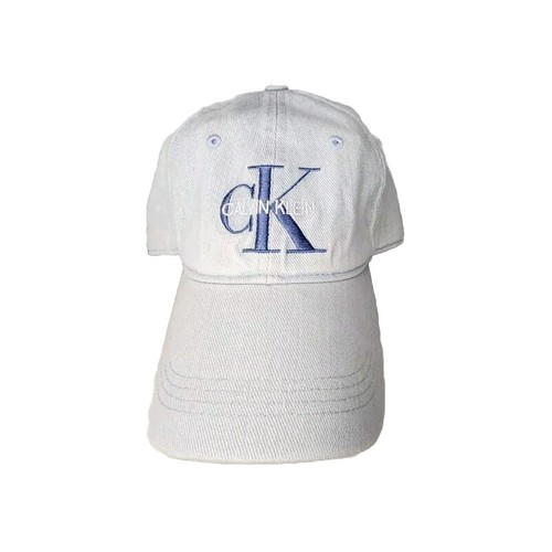 CALVIN KLEIN CK Graphic Blue White Denim Strapback Cap Hat One Size | eBay