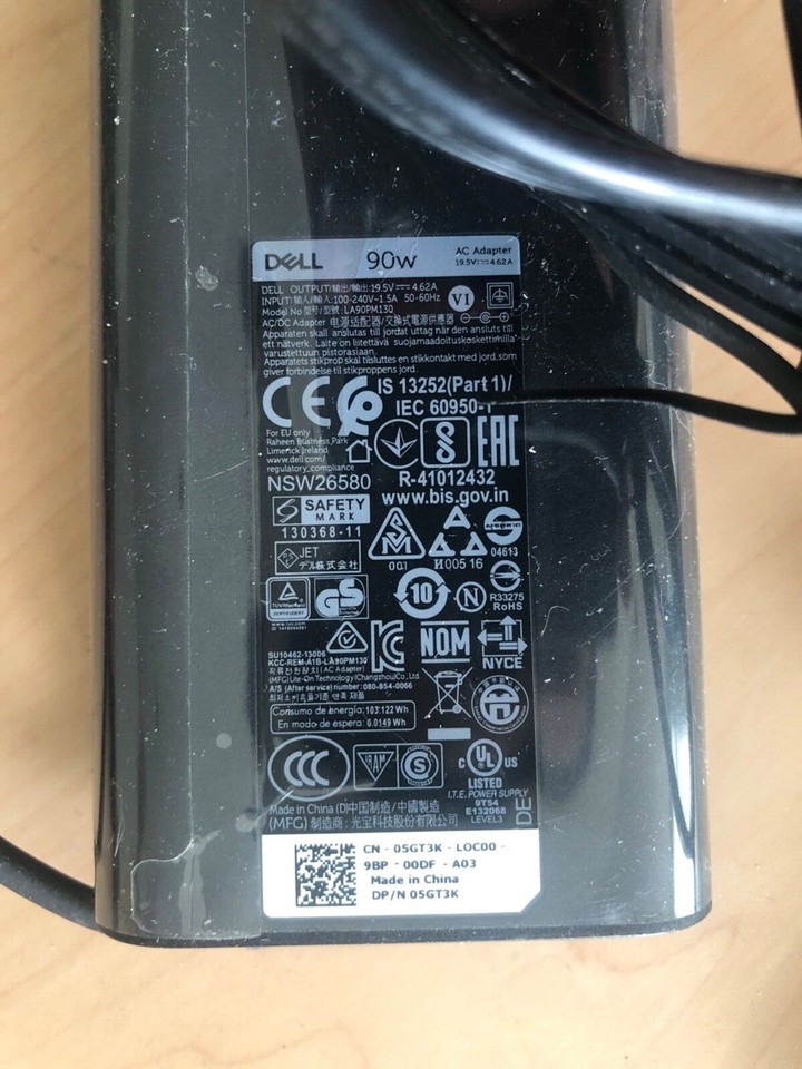 Dell OEM 90W AC Adapter LA90PM130 19.5VDC 4.62A | eBay
