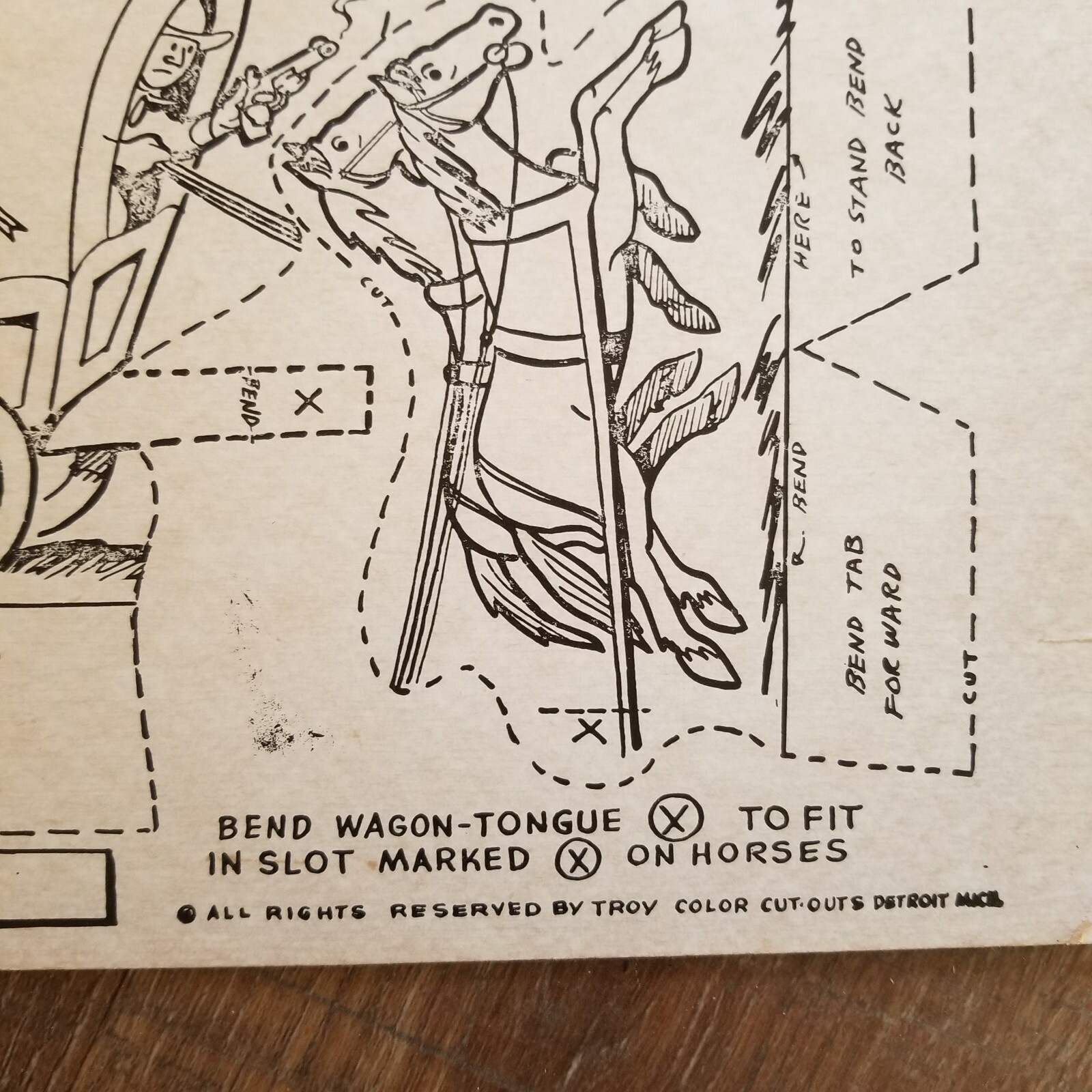 Vintage Cardboard Cut Out Sheets-INDIANS & COWBOYS TROY COLOR CUTOUTS ...