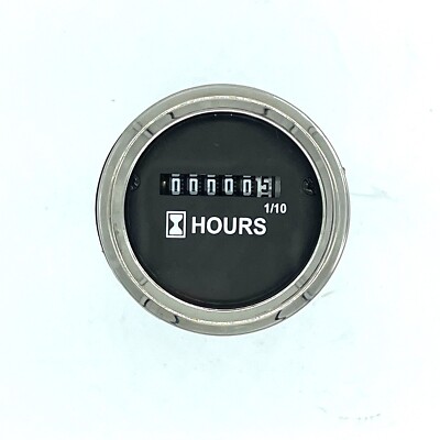 Universal Mechanical Hour Meter Gauge 2.00'' Chrome Bezel 6V/12V/24V ...